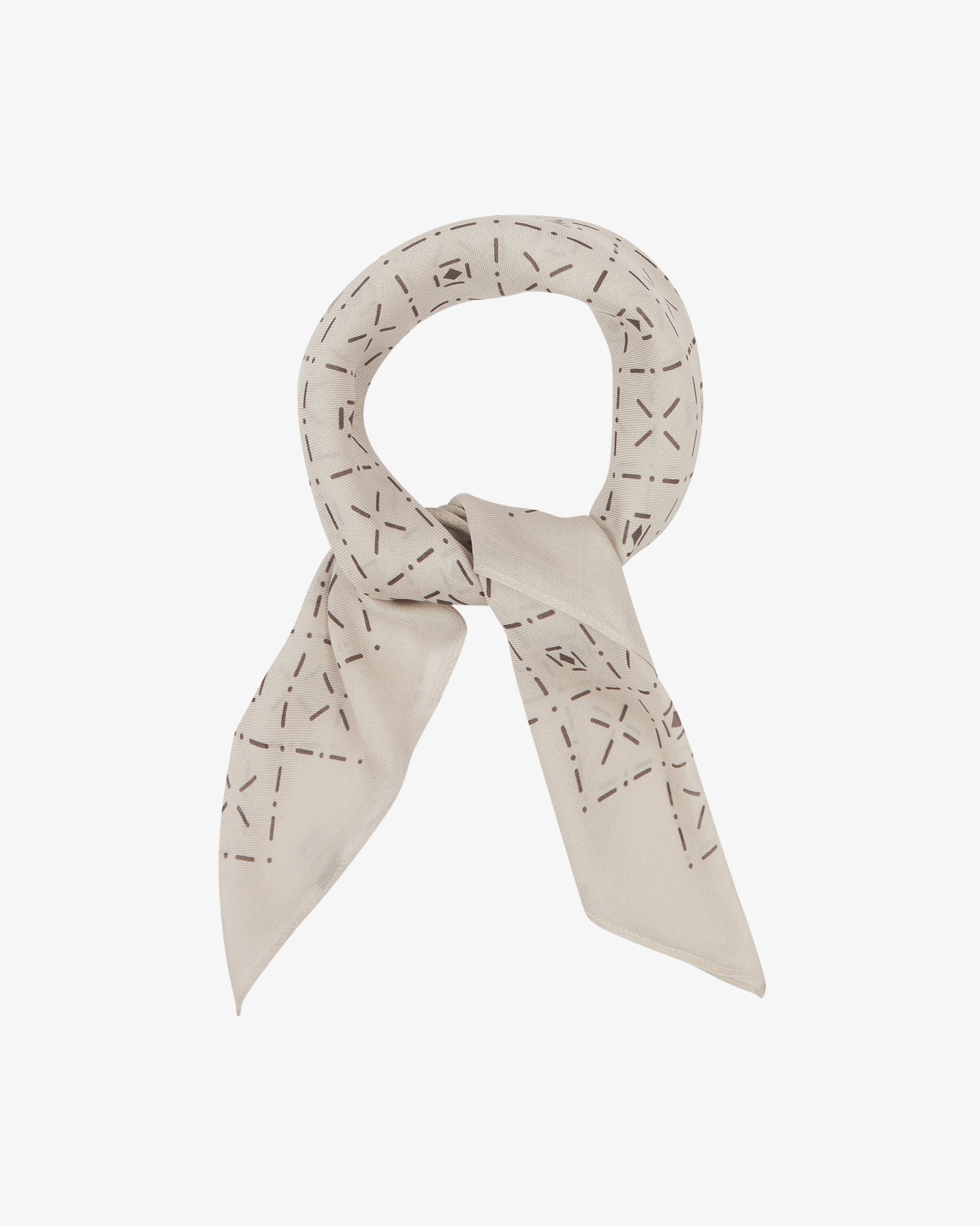 Bohemian Bandana - Diamonds in Cream | Soho Scarves