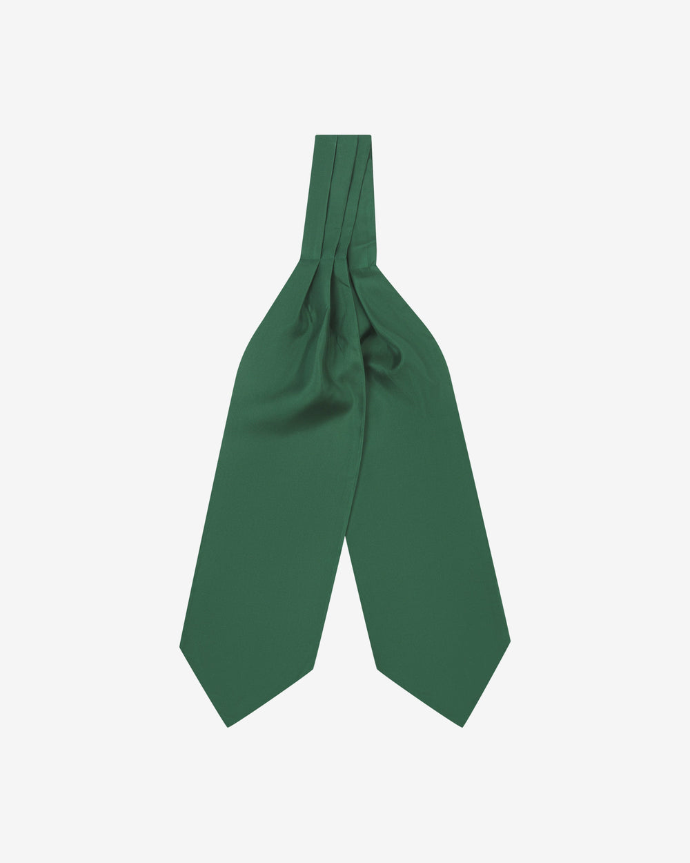 Silk Double Ascot Tie in Green | Soho Scarves