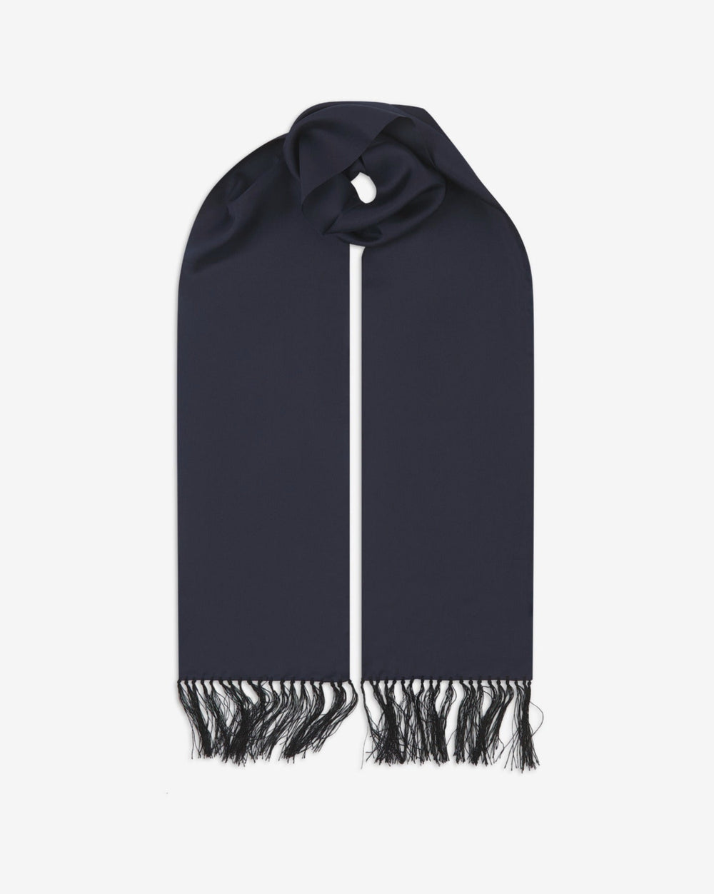 Silk Aviator Scarf in Navy Blue | Soho Scarves