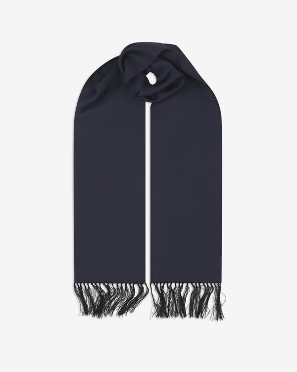 Soho Scarves | Silk Aviator Scarf in Navy Blue