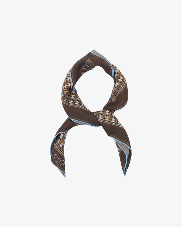 Silk Neckerchief in Chestnut Leaf | Soho Scarves