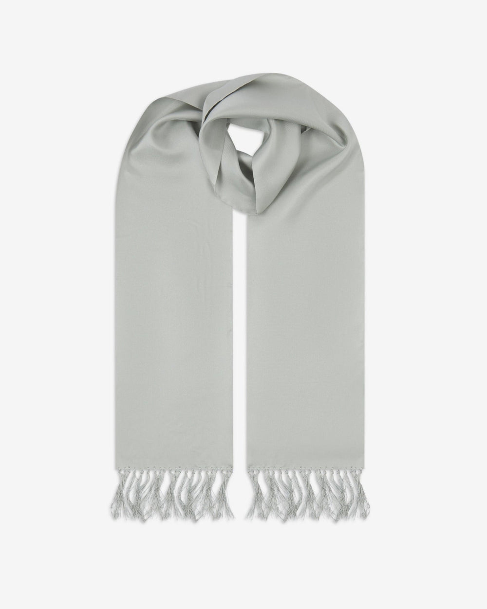 Silk Aviator Scarf in Silver | Soho Scarves