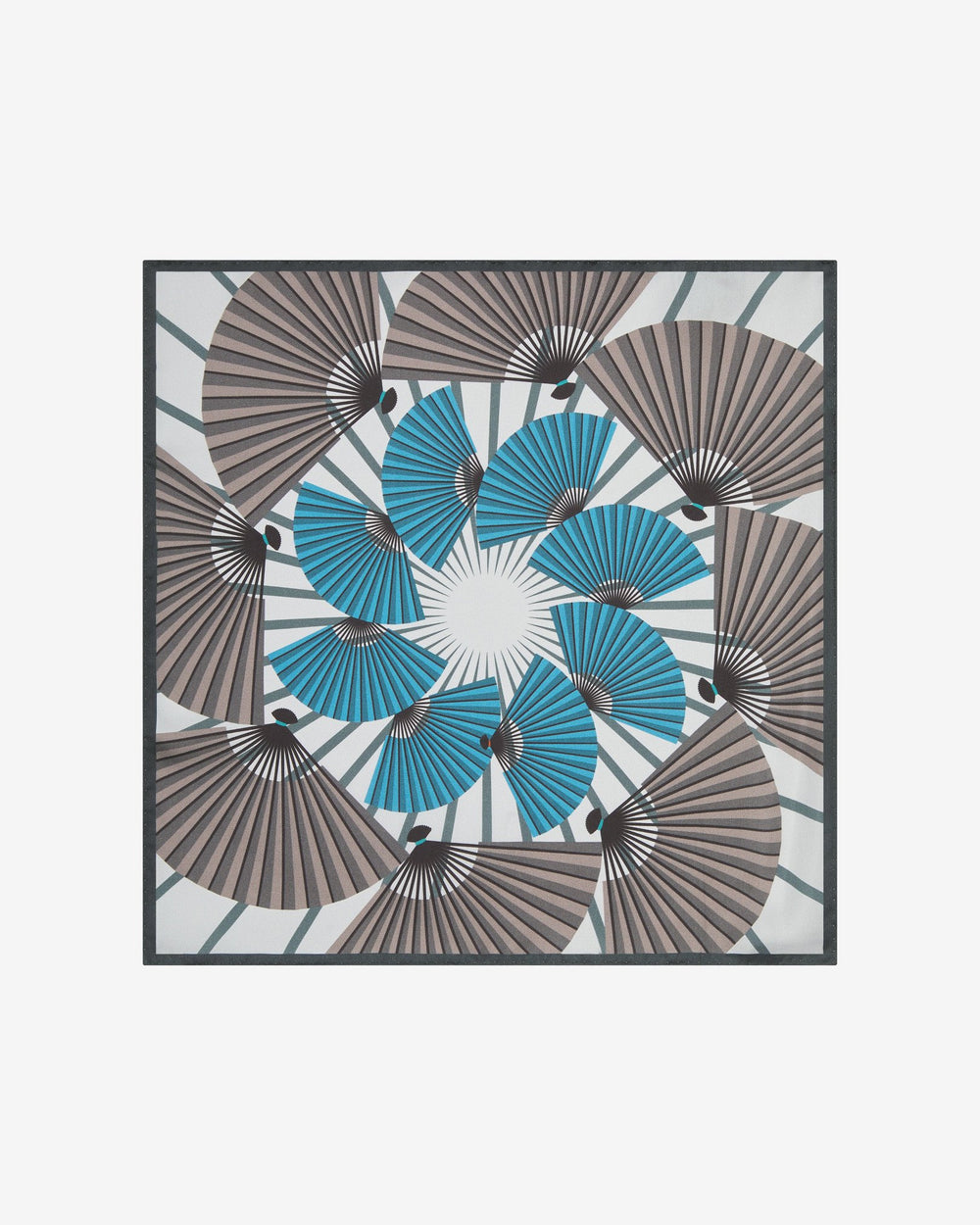 Silk Pocket Square - Japanese Fan | Soho Scarves